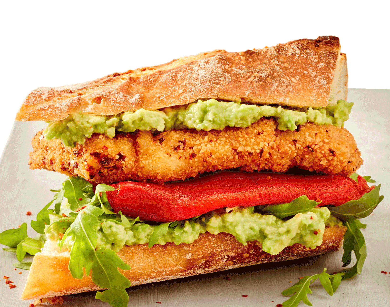 Chili-Nugget-sandwich mit Avocadocreme Rezept | LECKER