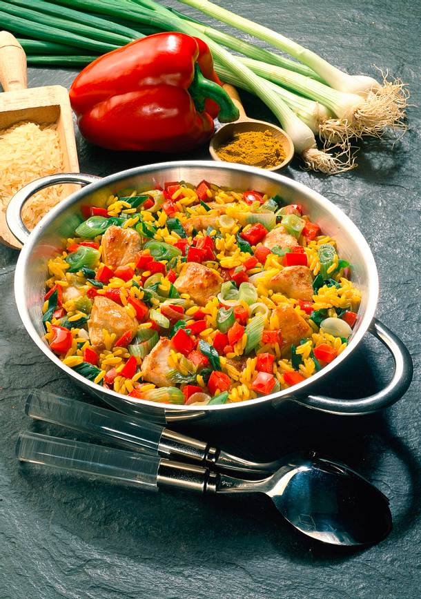 Curry-Reis mit Hähnchen Rezept | LECKER