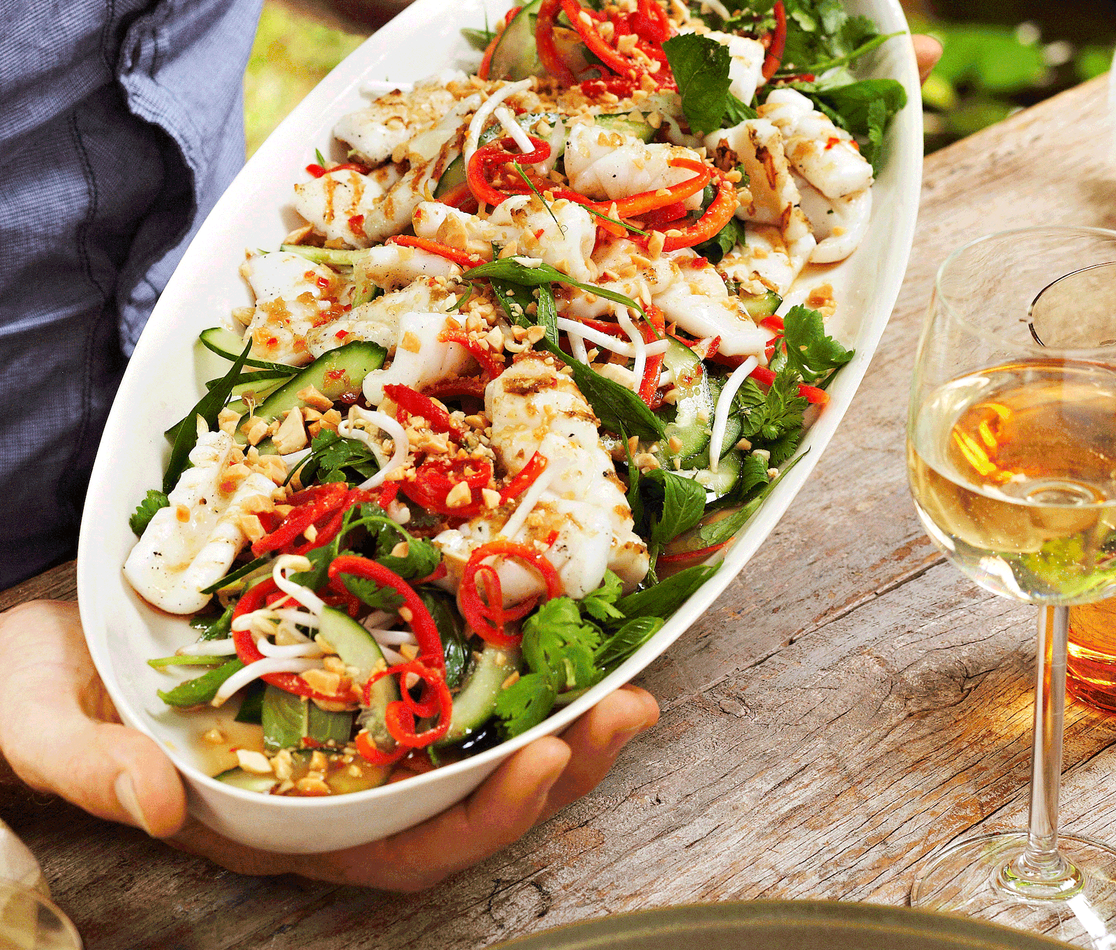 Green Seafood Salad im Thai-style Rezept | LECKER