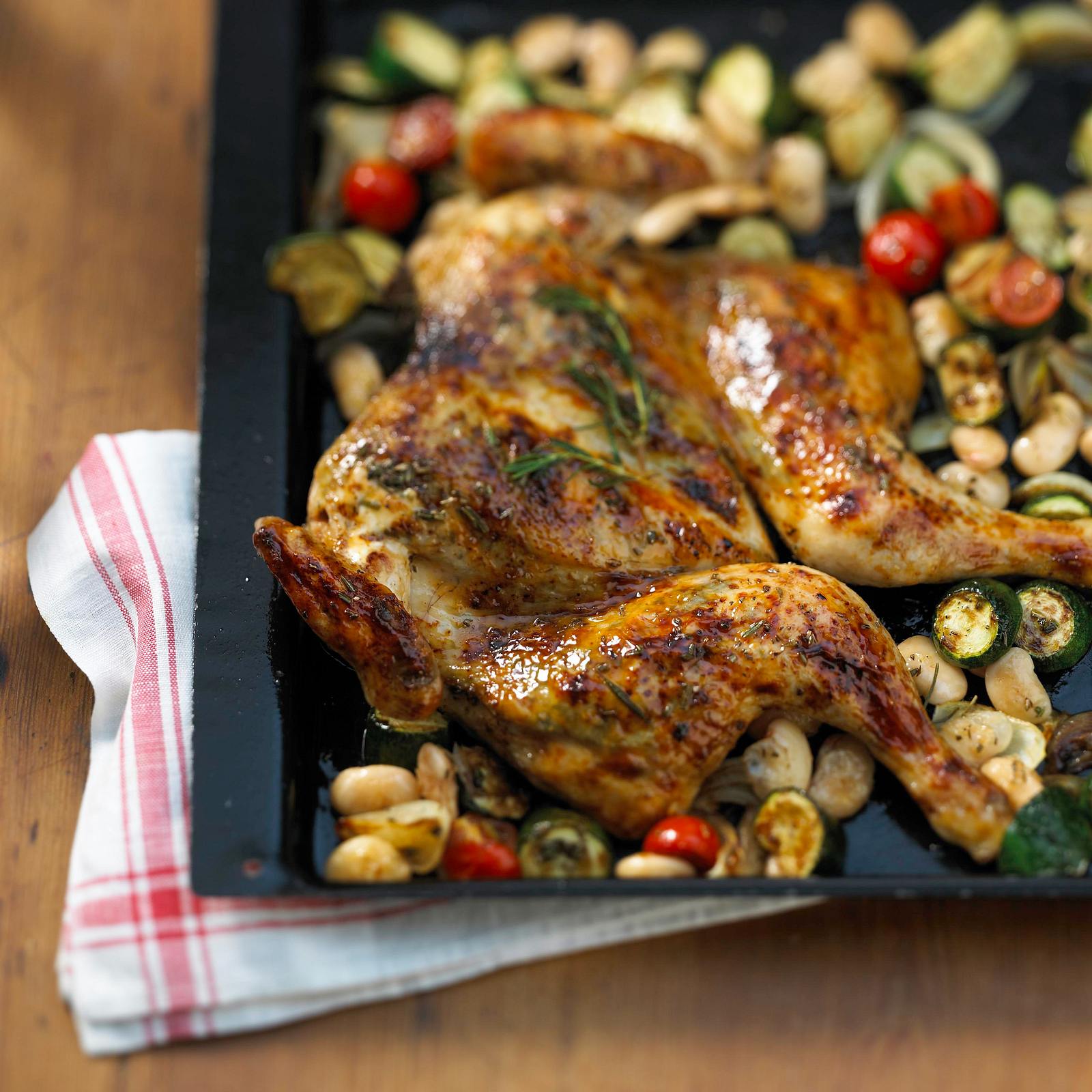 Italienische plattes Huhn Rezept | LECKER