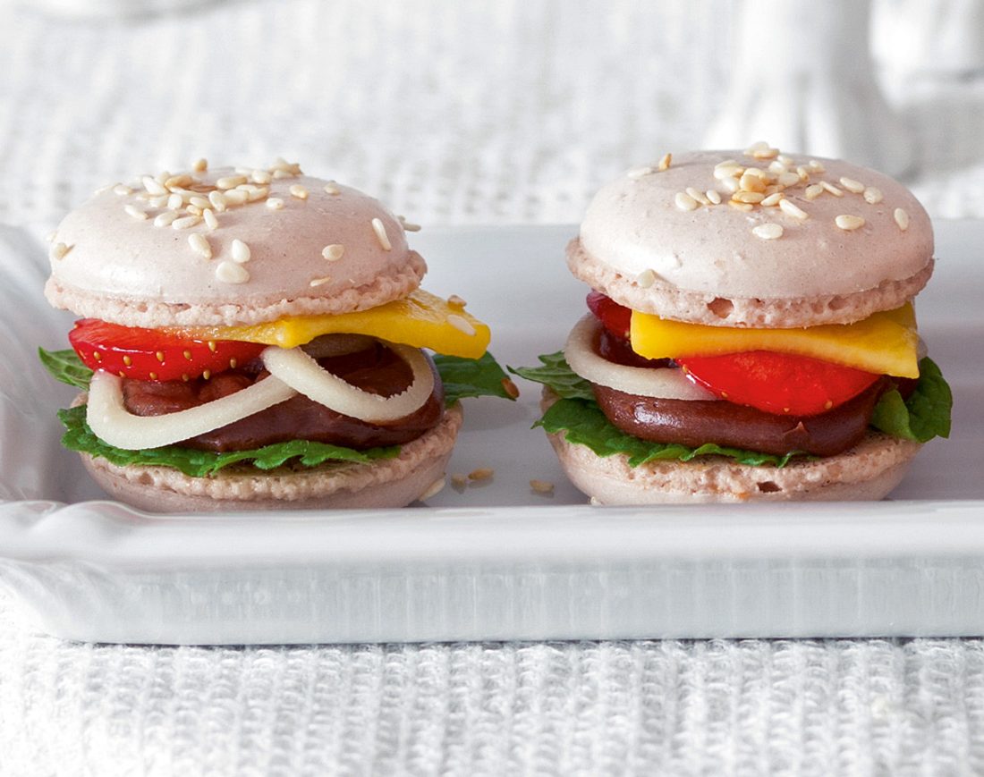 Macaron-Burger Rezept | LECKER