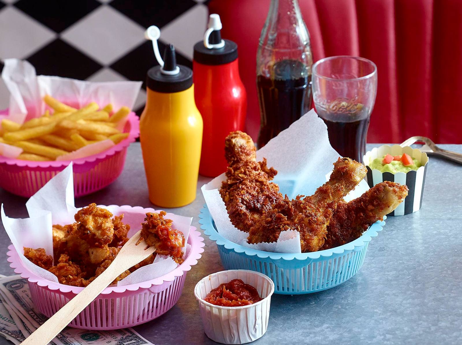 Popcorn Chicken Combo mit French fries Rezept | LECKER