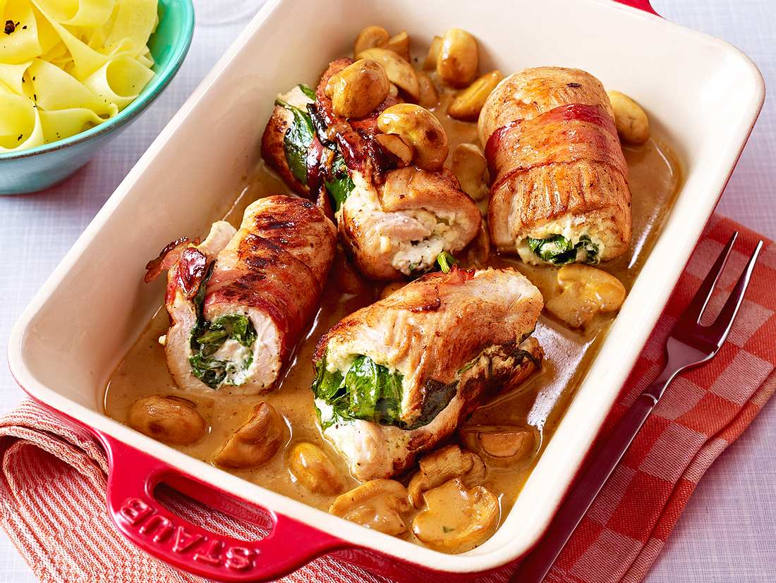 Gefullte Putenrouladen Im Backofen